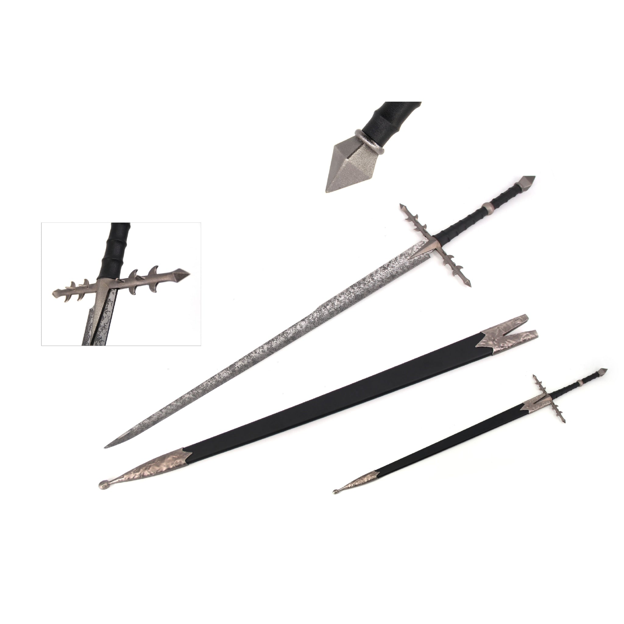 Lord Of The Rings Nazgul Ringwraith Metal Sword With Plaque and Sheath