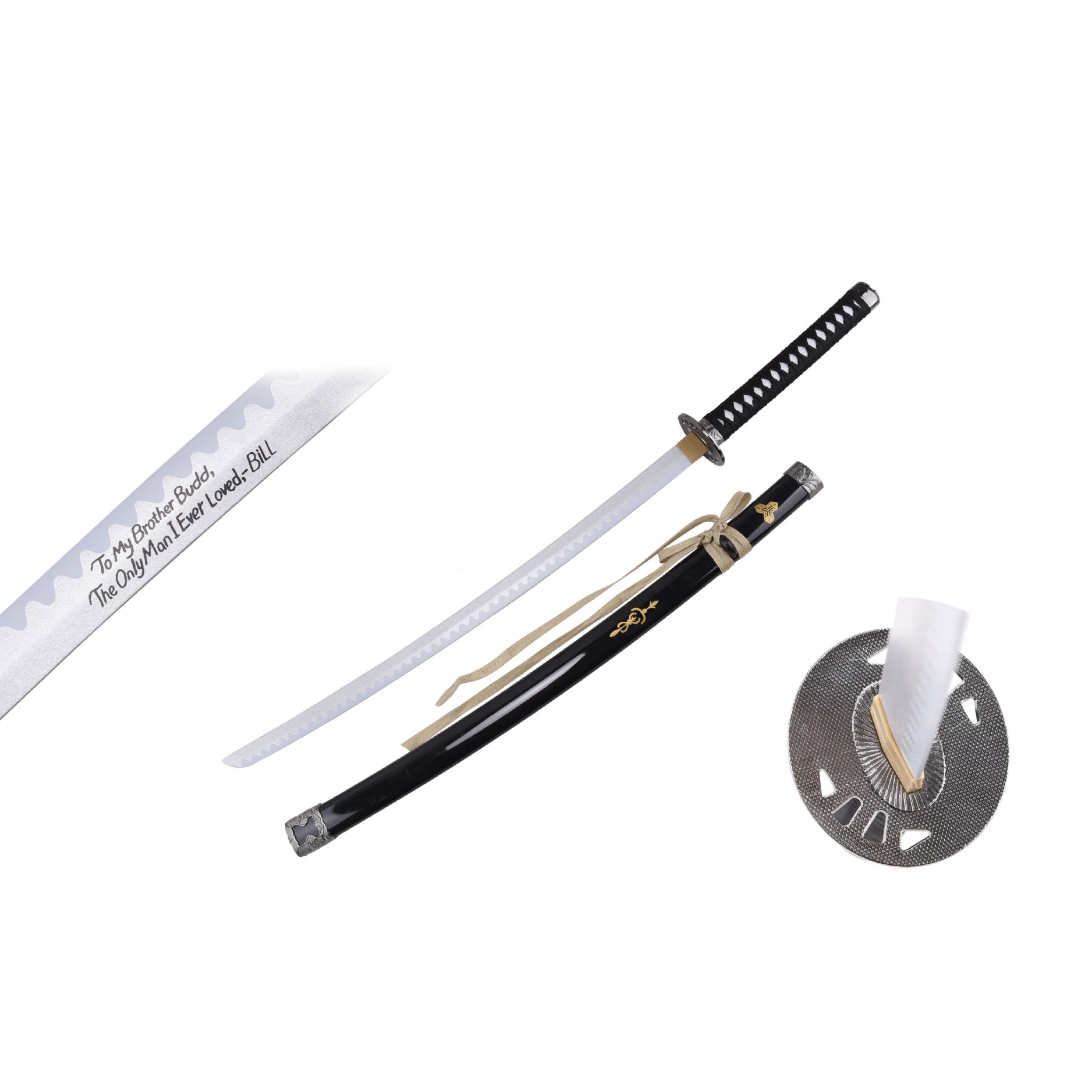 Buy Kill Bill Hatori Hanzo Budd's Metal Katana Sword With Stand Online ...