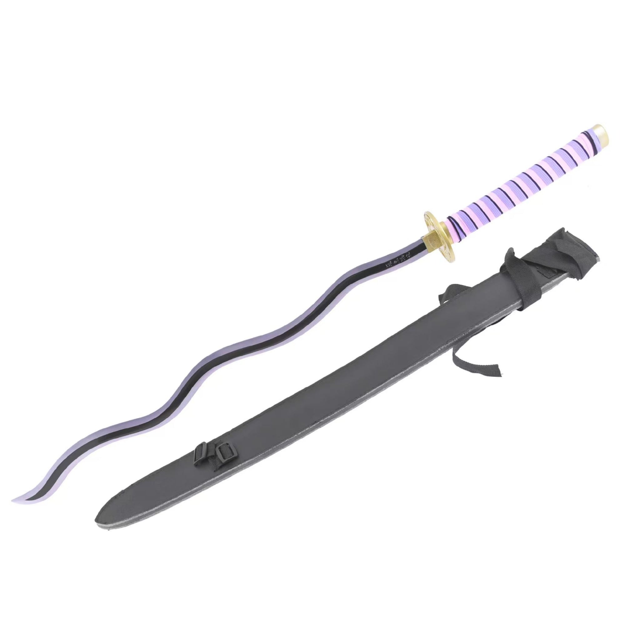 Demon Slayer Sword Iguro Obanai Nichirin Wooden Sword With Sheath ...