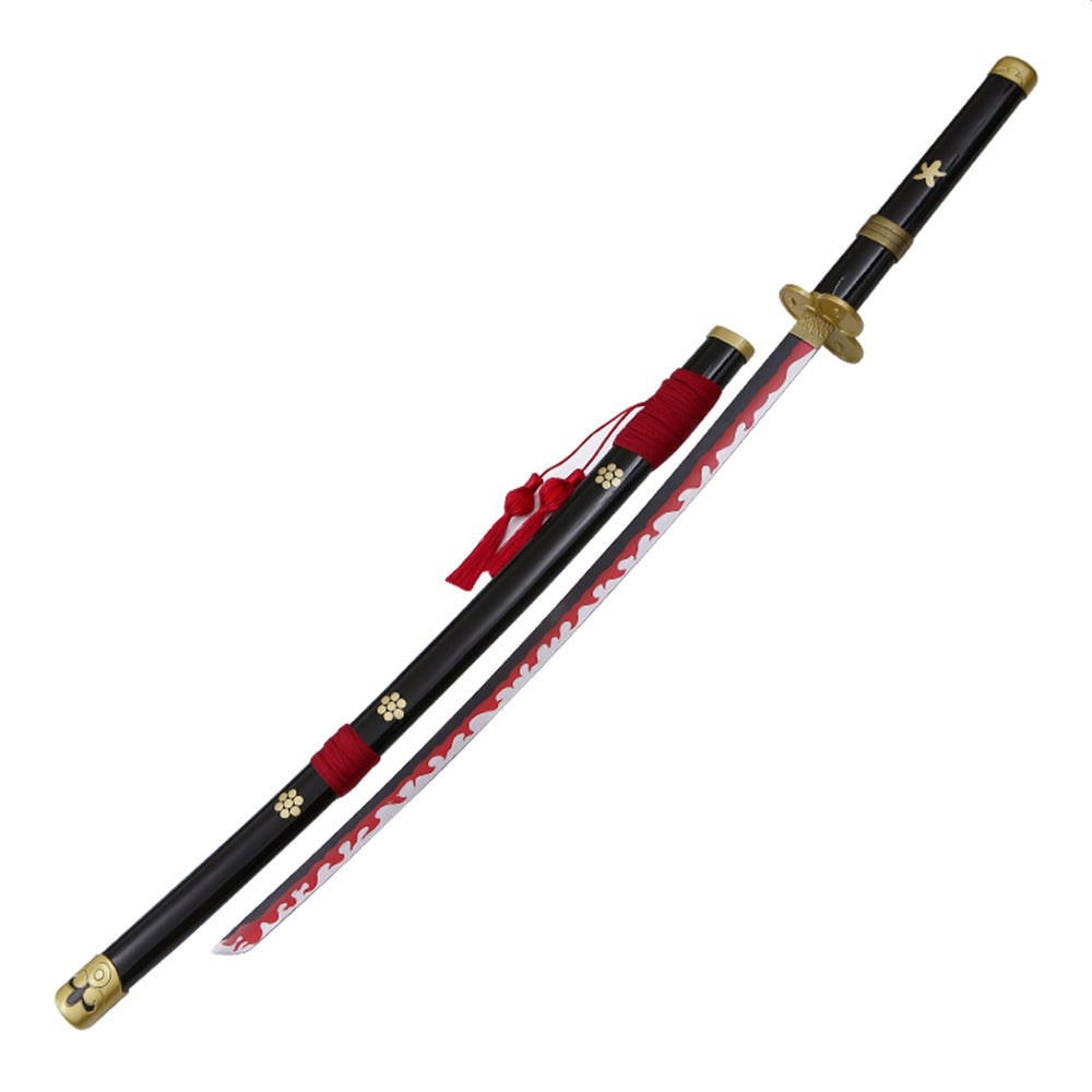 One Piece Sword Roronoa Zoro cosplay Wooden Swords Black Enma Prop Replica